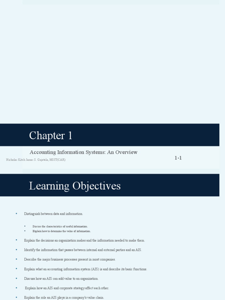 AIS Lec - 01 | PDF | Information | Business