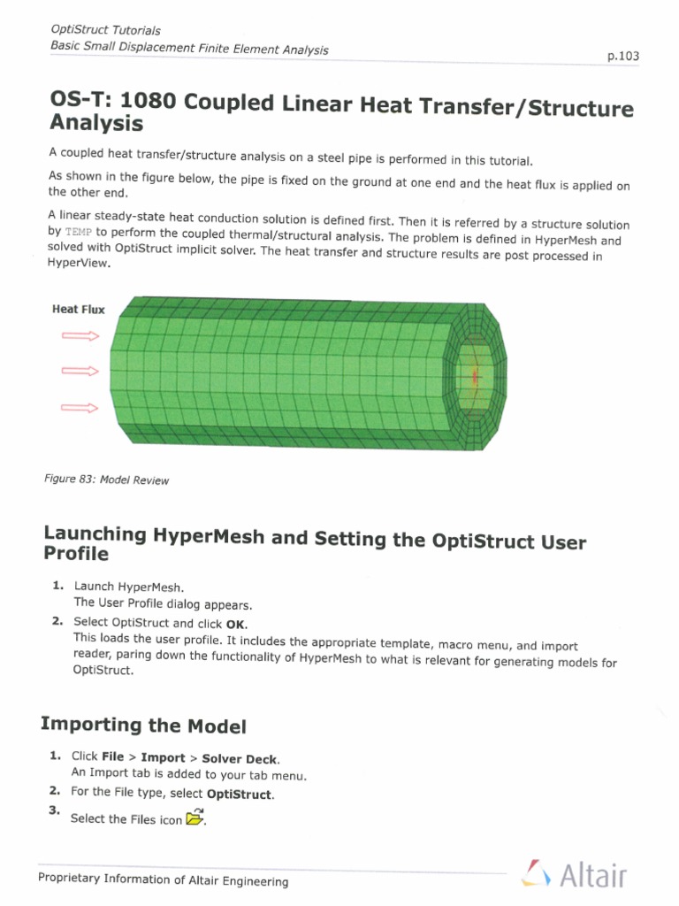 OS-T 1080 Coupled Linear Heat Transfer - Structure Analysis | PDF