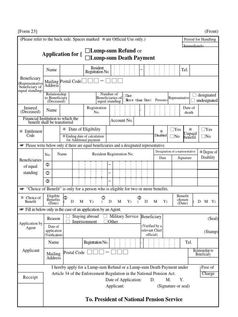 NPS Application Form | Identity Document | Government Information