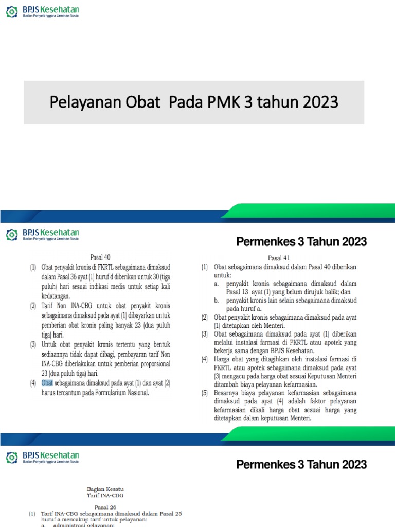 Materi Koordinasi PMK 3 TH 2023 Simulasi Obat | PDF