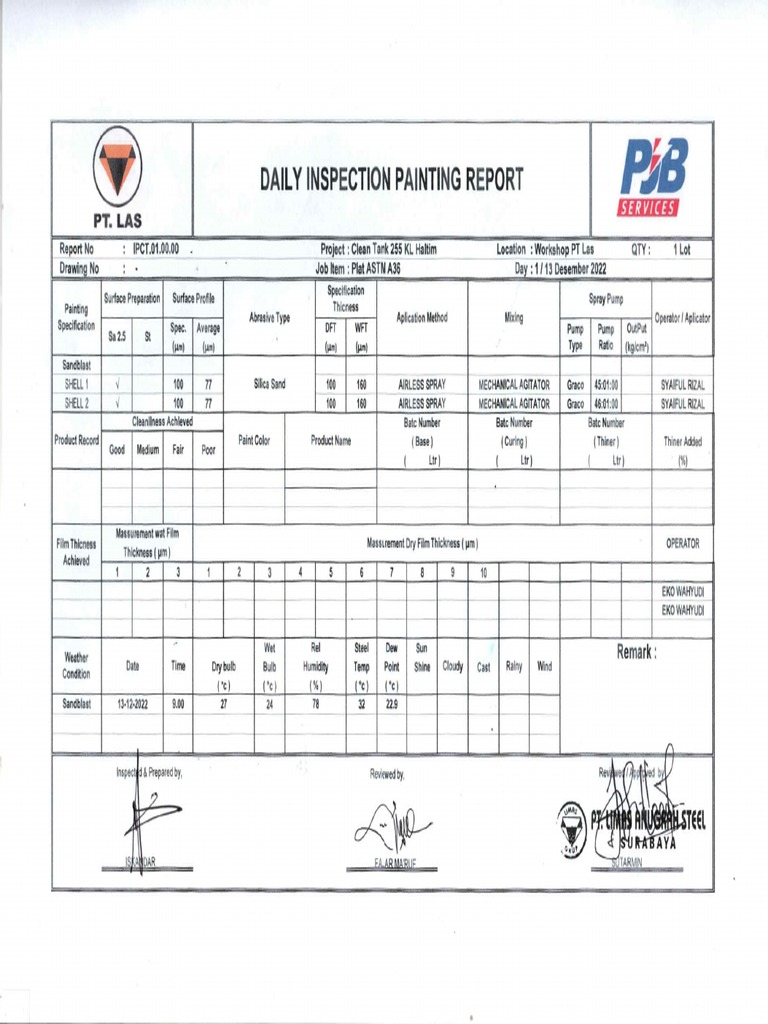 1 Daily Report Painting | PDF