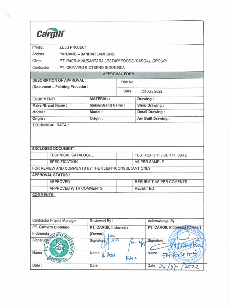 Painting Procedure - Approved | PDF