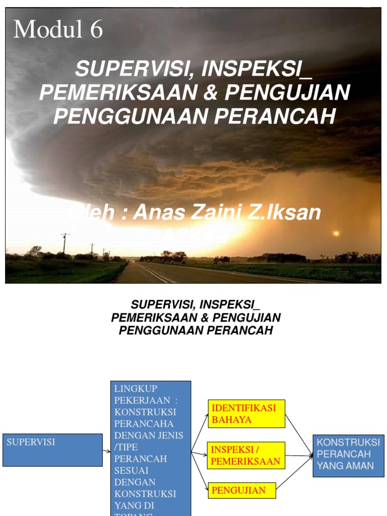 Modul 6 - Supervisi - Inspeksi - Pemeriksaan Perancah | PDF