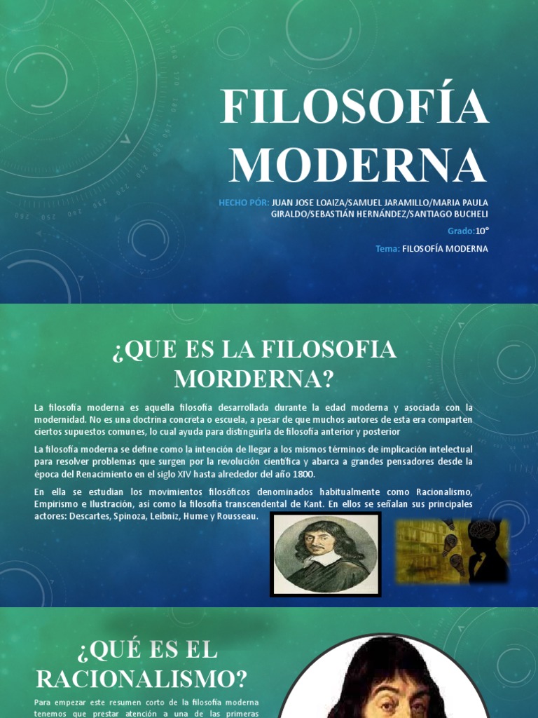 Filosofía Moderna | PDF | Empirismo | Racionalismo