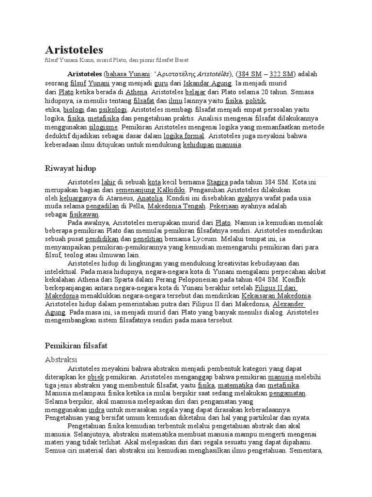 Aristo Tele S | PDF | Filsafat