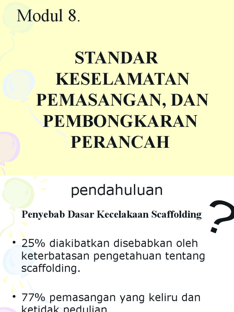 Keselamatan Pemasangan Perancah | PDF