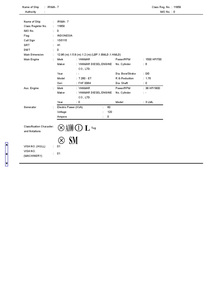 Irima 7 - Status Survey | PDF | Shipping | Engine Technology