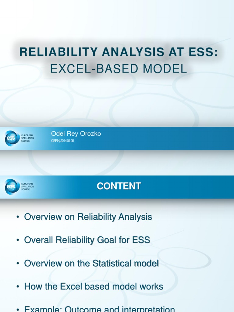 ESS Availability OdeiReyOrozko | PDF | Reliability Engineering ...