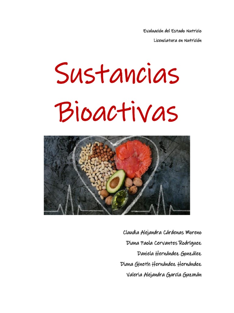 Sustancias Bioactivas | PDF | Alimentos | Nutrición