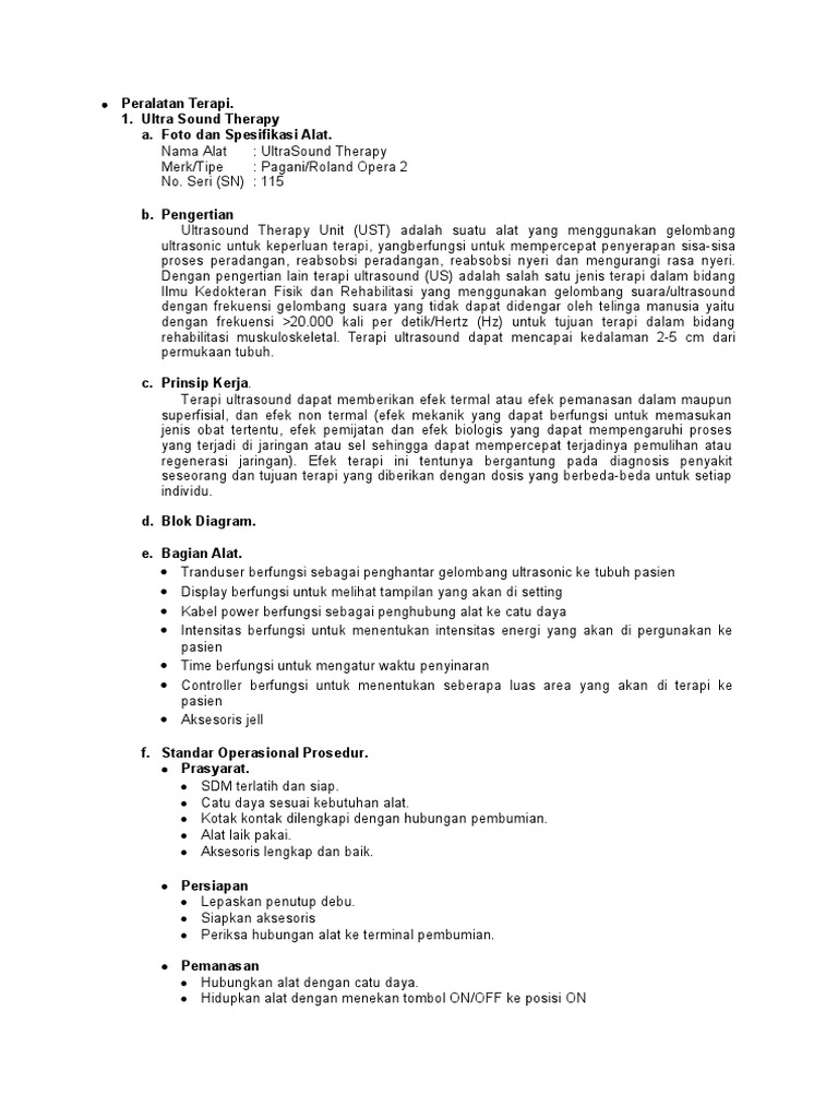 Peralatan Terapi | PDF | Teknologi & Rekayasa