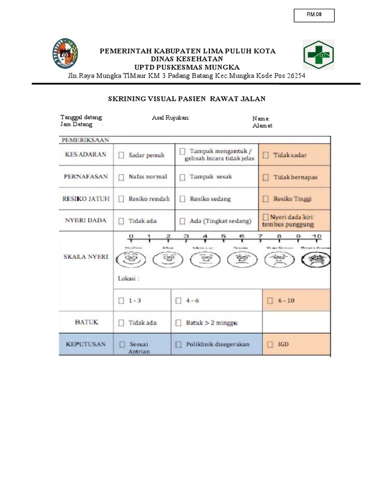 Form Skrining Visual | PDF