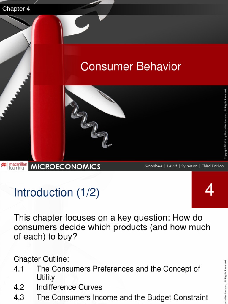Chapter 4 | PDF | Utility | Microeconomics