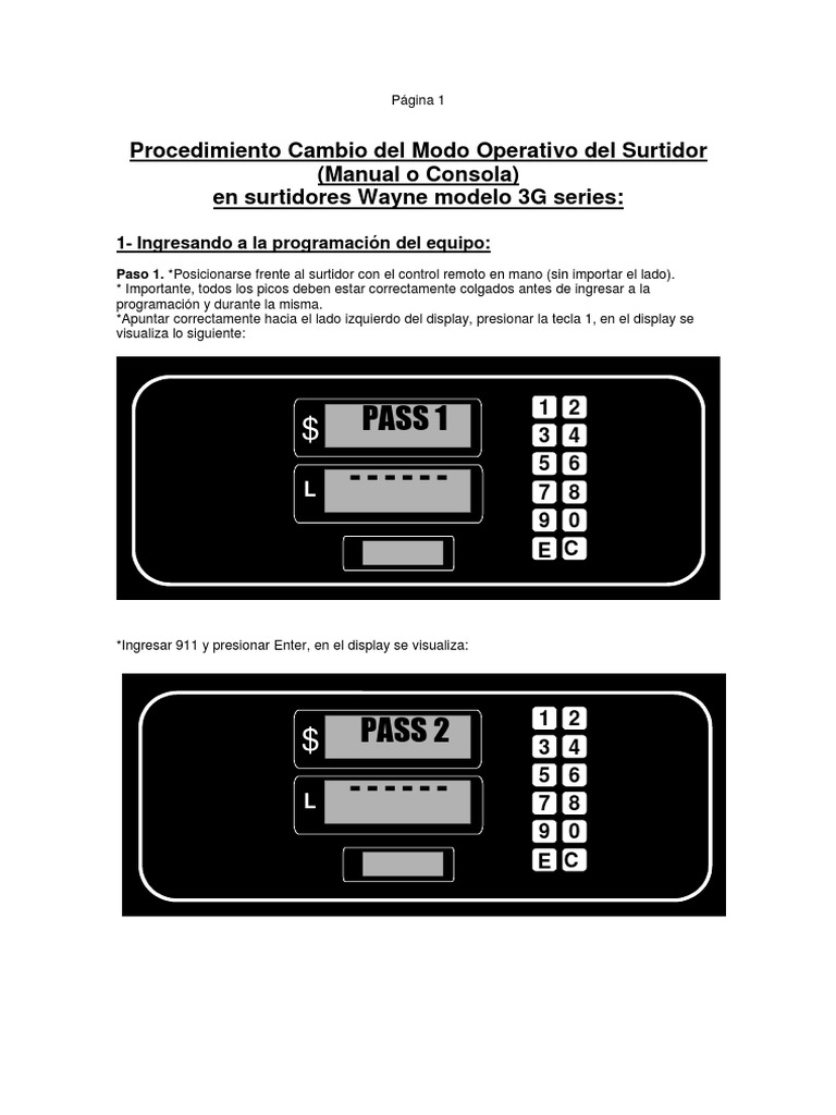 Cambio de Modo en Surtidores Wayne 3G | PDF | Informática | Ingeniería ...