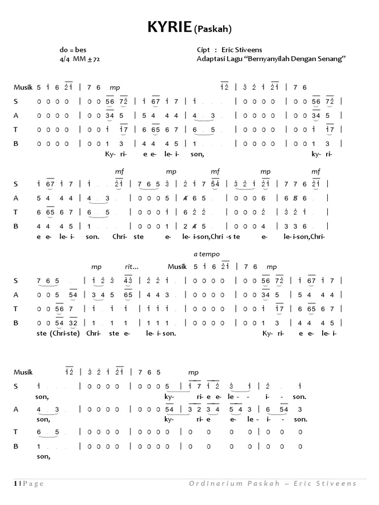 Ordinarium Paskah Eric Stiveens | PDF | Mass (Liturgy)