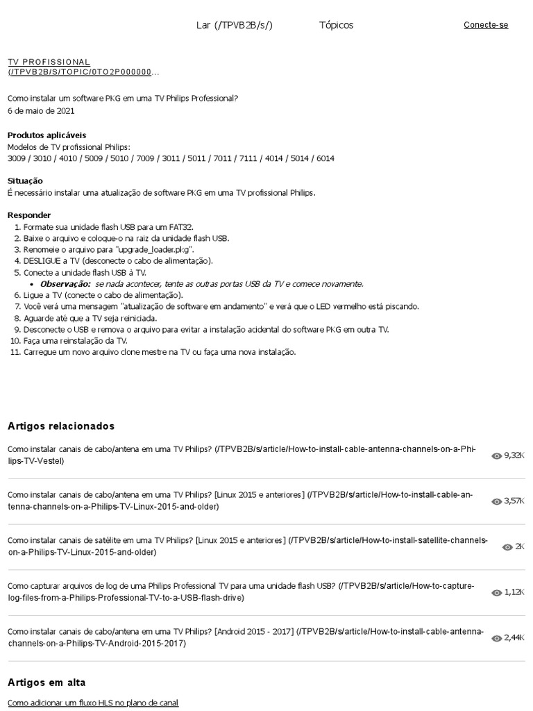 How To Install A PKG Software On A Philips Professional TV | PDF | USB ...
