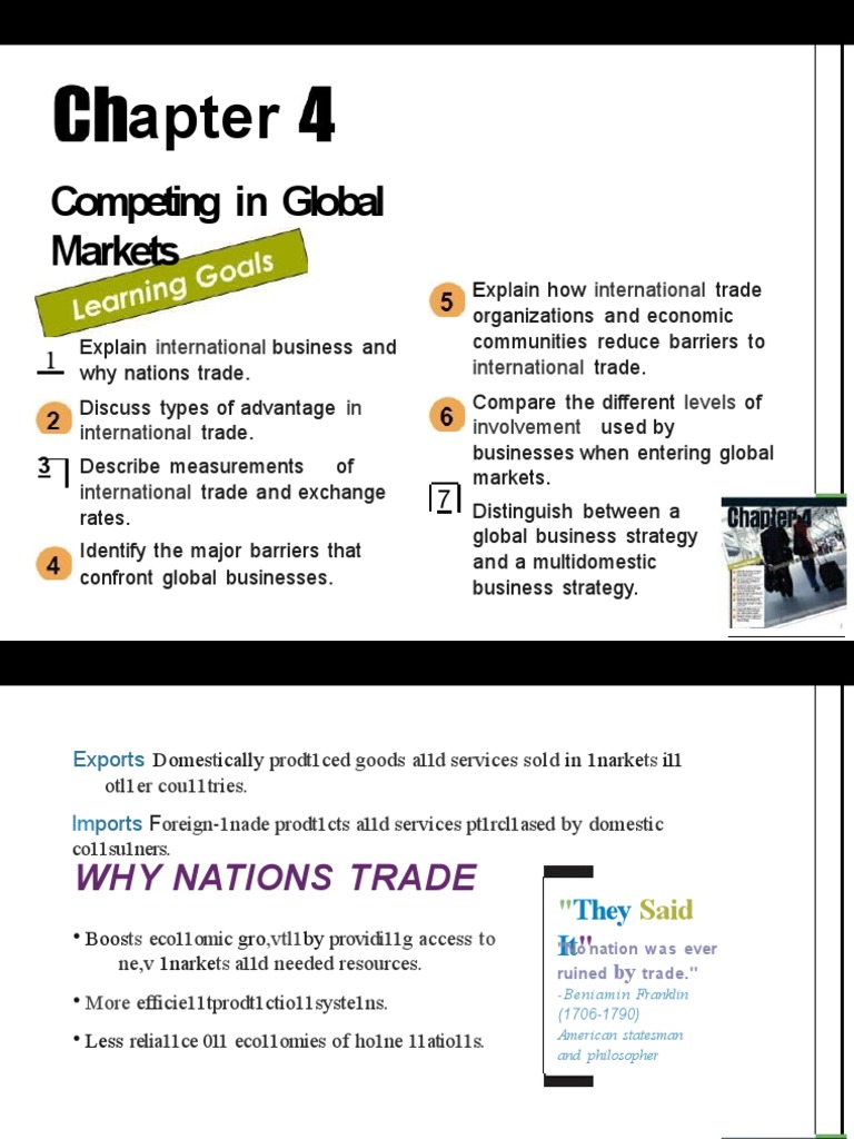 Chapter 4 Competing in Global Markets Learning Goals PPT Video Online ...