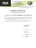 Barangay Certification for First Time Job Seekers | PDF | Law