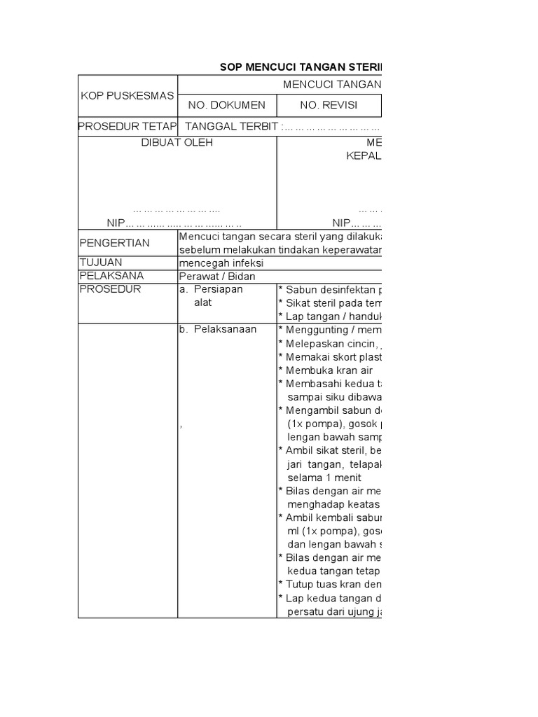 SOP Puskesmas KURIPAN | PDF