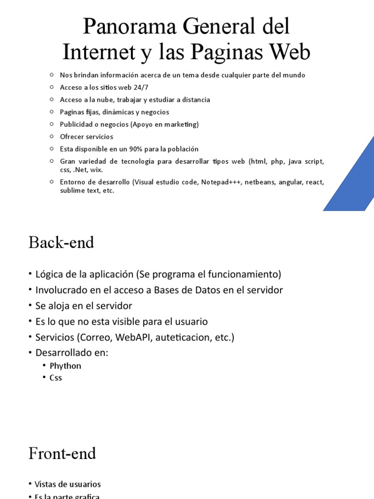 Desarrollo Web: Front-end y Back-end | PDF | Arte | Tecnología