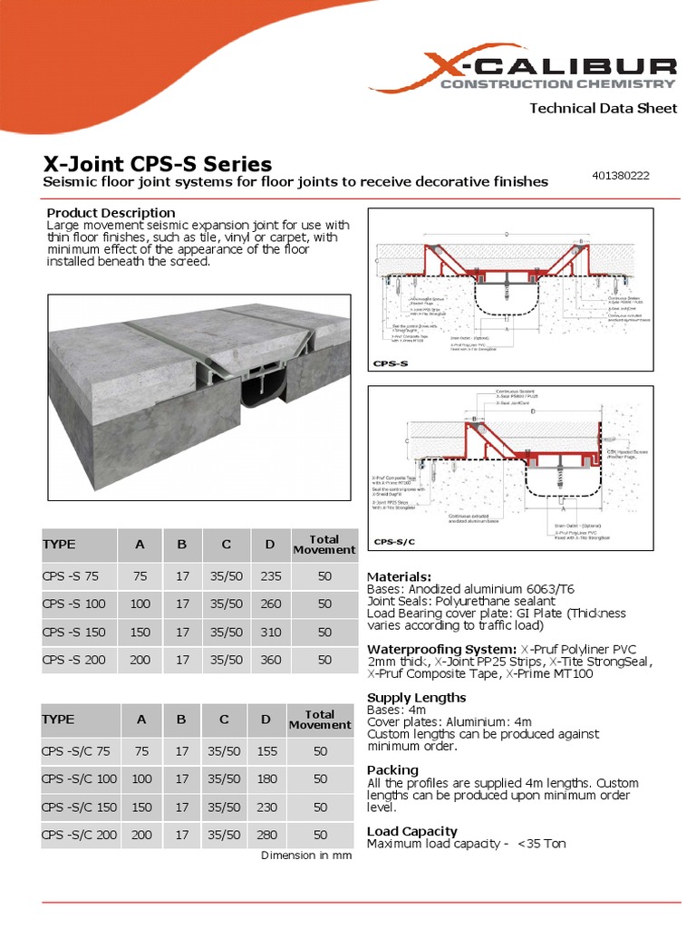 X-Joint CPS-S | PDF | Materials | Building Engineering