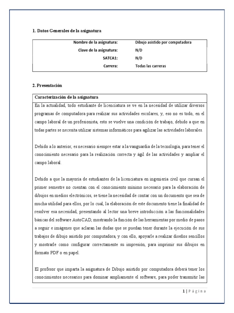 Actividad 1 U4 - Elaboración de Un Temario | PDF | Software | Cad automático