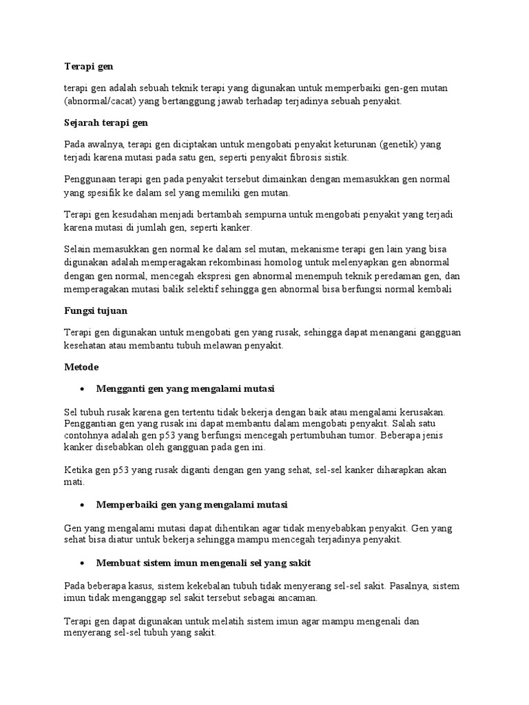 Terapi Gen | PDF