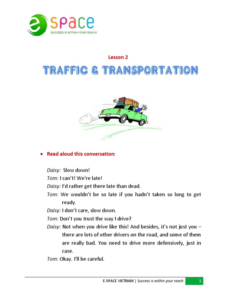 Lesson 2 | PDF | Traffic | Urban Planning