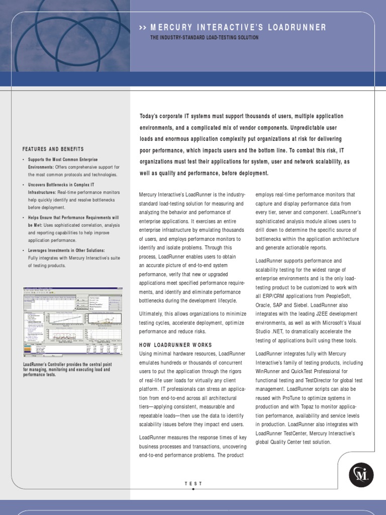 Mercury Interactive'S Loadrunner: The Industry-Standard Load-Testing ...