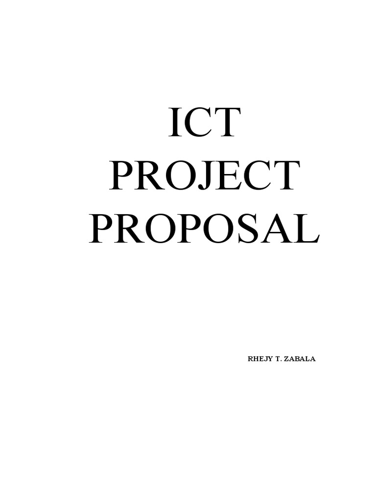 Ict Project Proposal | PDF | Economies | Business