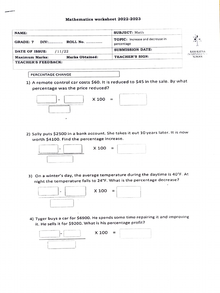 G7 Percentage Increase And Decrease Pdf Market Economics