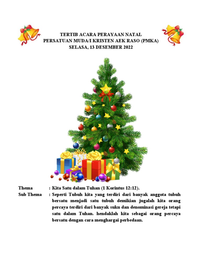 Rundown Acara Natal Pmka | PDF