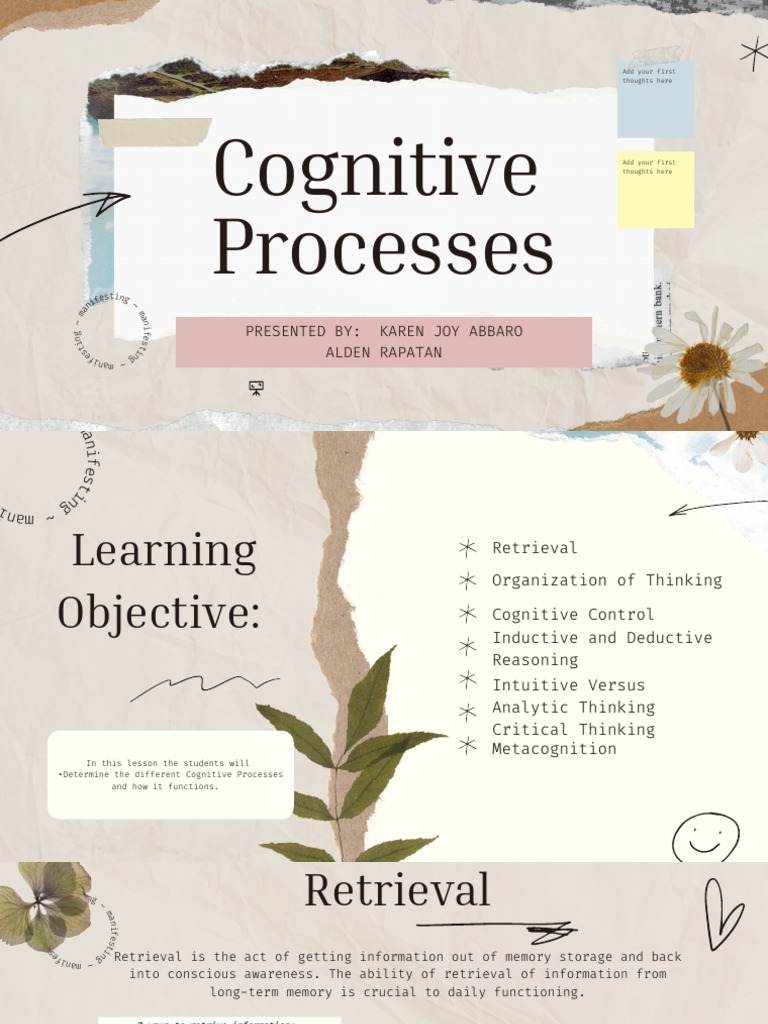 Cognitive Processes | PDF | Thought | Recall (Memory)