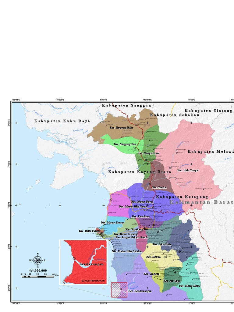 Peta Administrasi Ketapang Kec. Kendawangan | PDF
