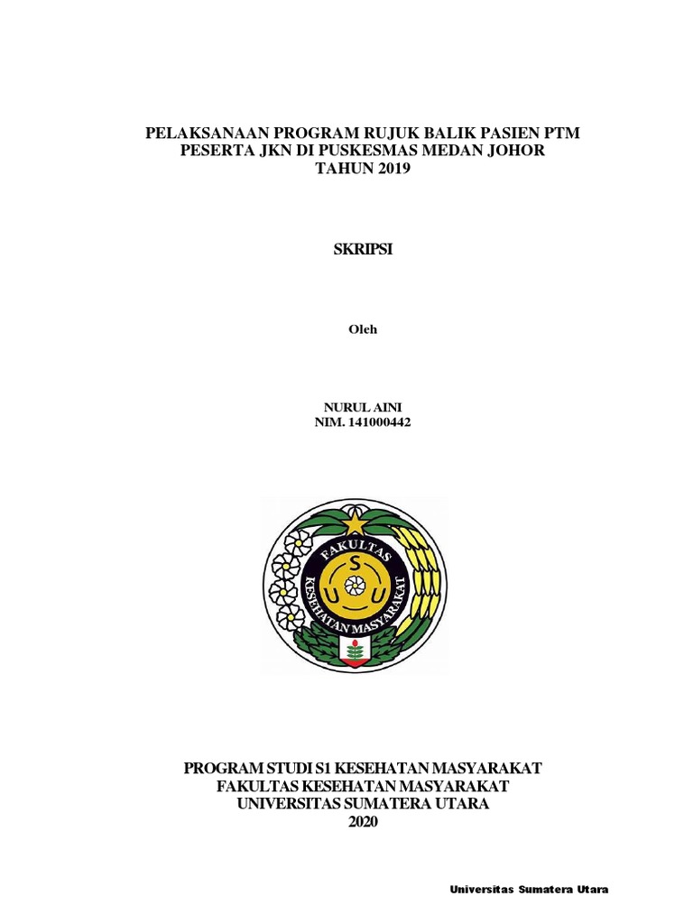 Pelaksanaan Program Rujuk Balik Pasien PTM Peserta JKN Di Puskesmas ...