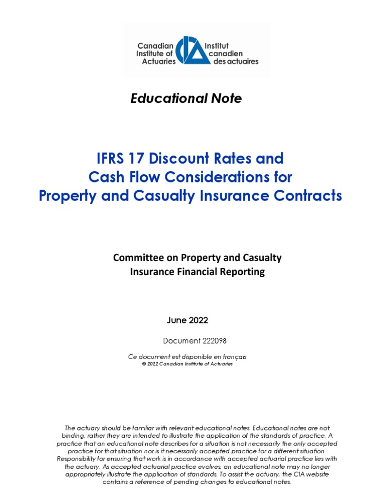 IFRS 17 Discount Rates and Cash Flow Considerations For Property and ...