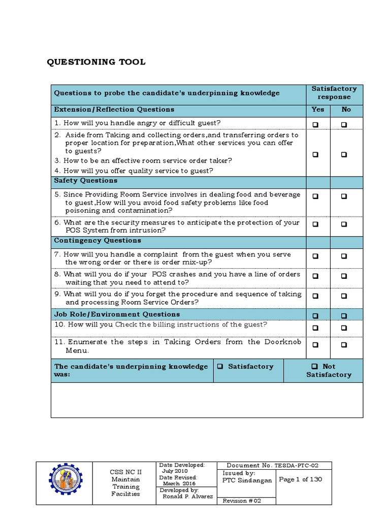 1.4-6 On Construct A Questioning Tool (Template) | PDF