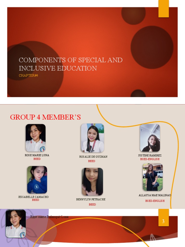 Components of Special and Inclusive Education | PDF | Special Education ...