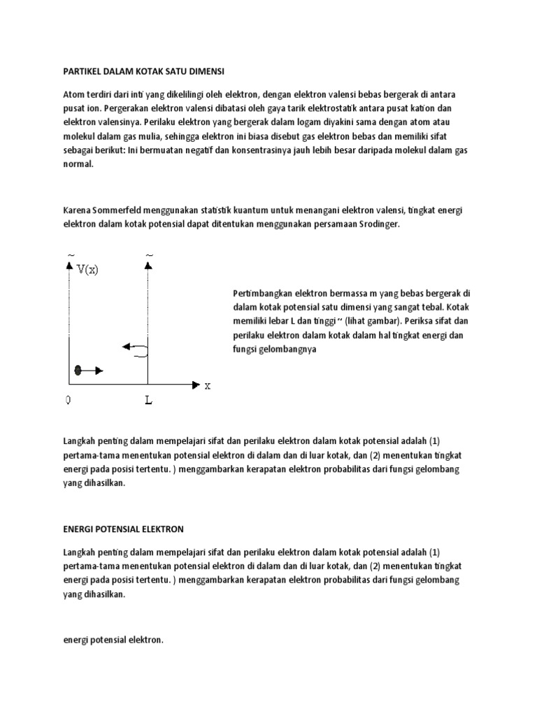 Partikel Dalam Kotak Satu Dimensi | PDF