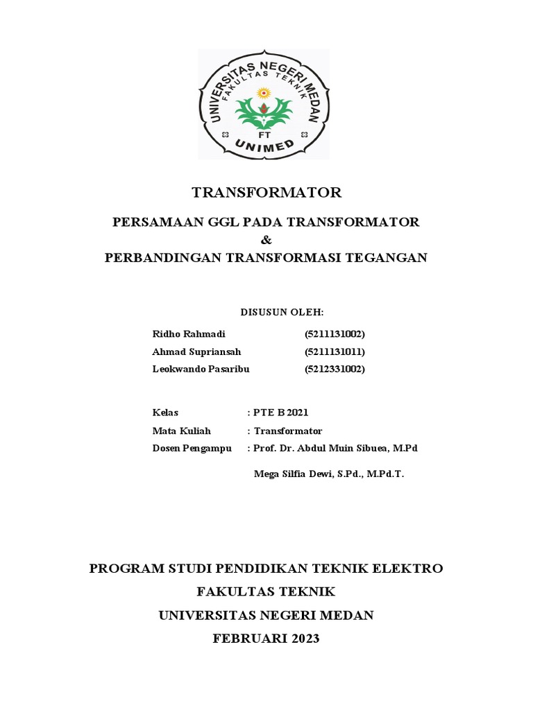 Makalah Kelompok 3 Transformator | PDF