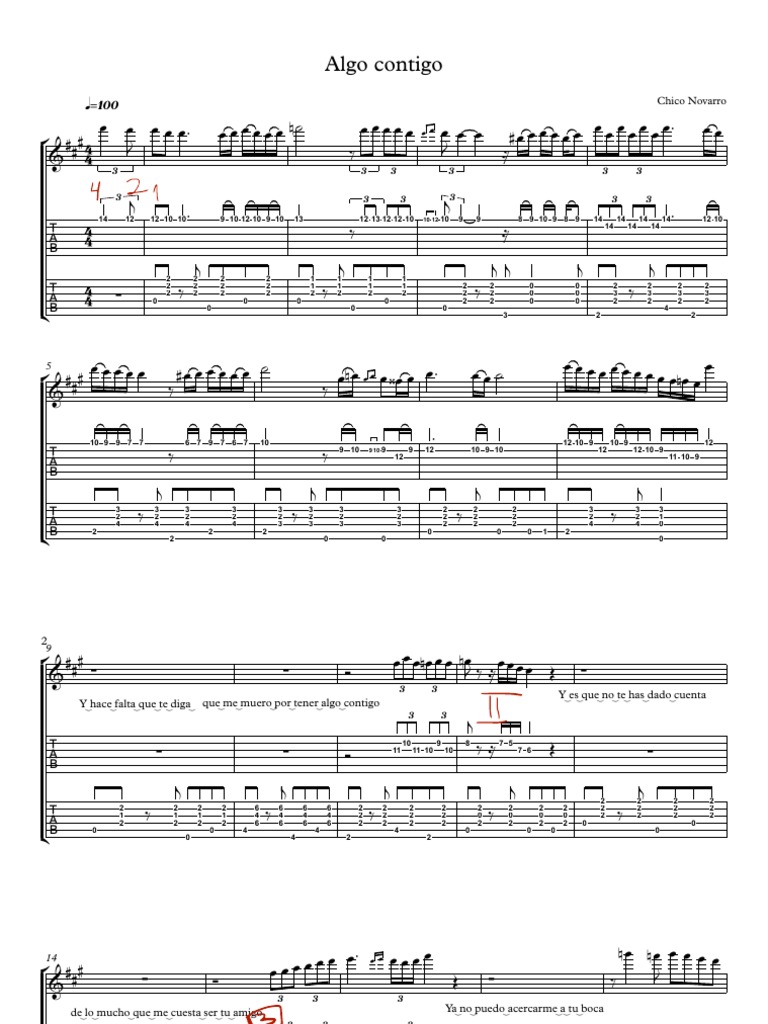 Algo Contigo - Partitura Completa | PDF