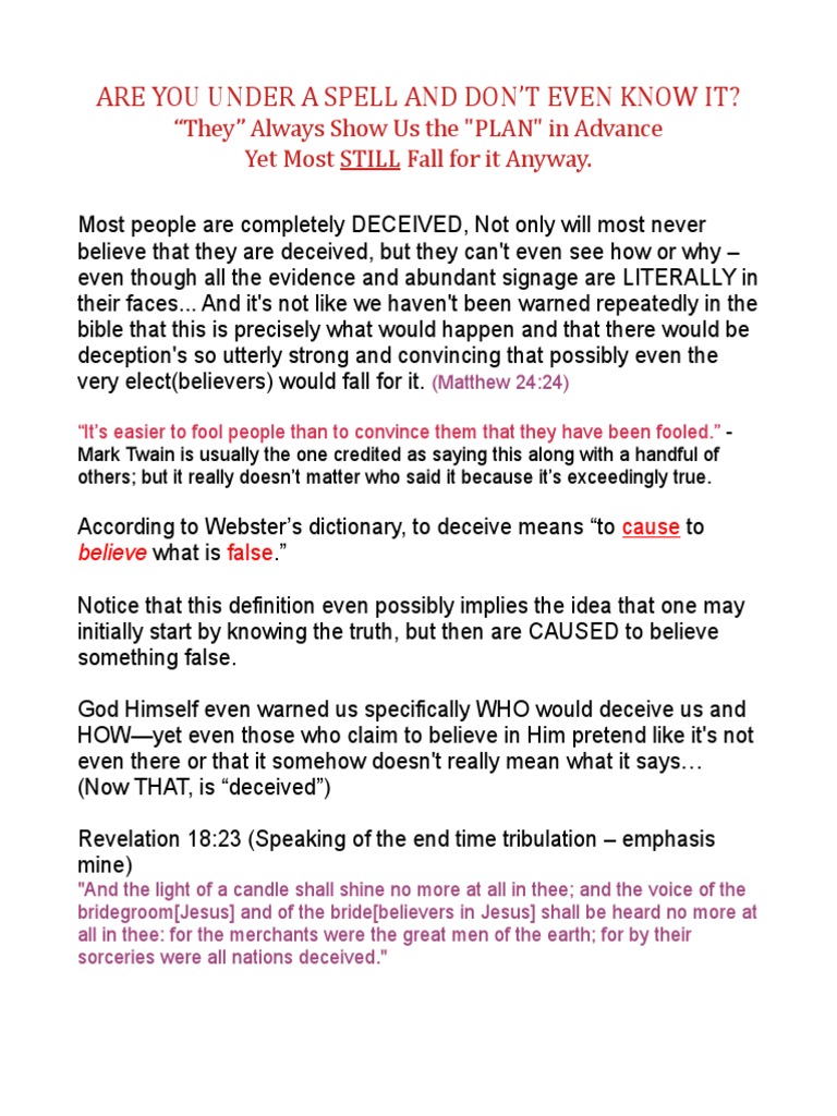 Are You Under A Spell and Not Even Know It | PDF | Serpents In The ...