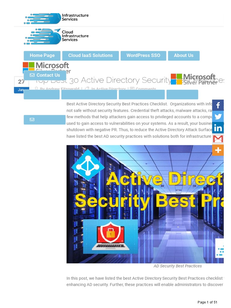 Cloudinfrastructureservices Co Uk Active Directory Security Best ...