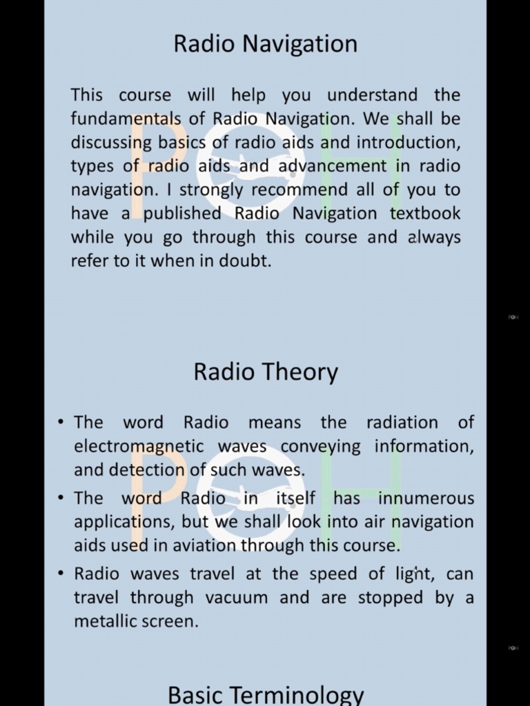 Intro in Radio Nav | PDF