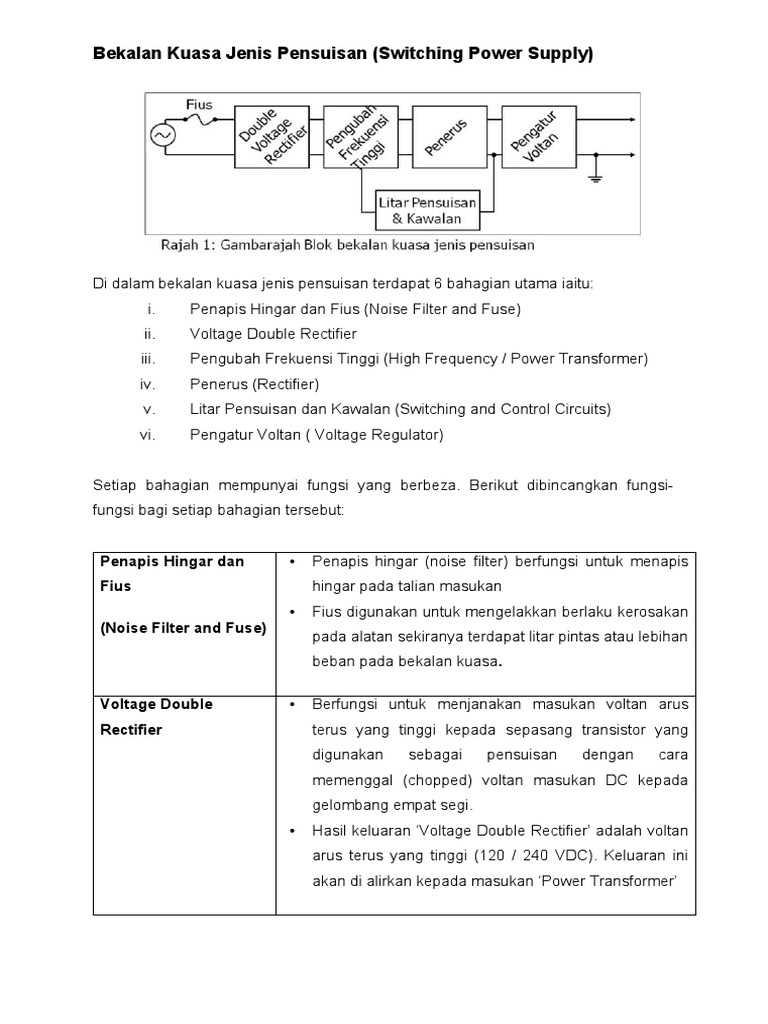Bekalan Kuasa Jenis Pensuisan | PDF