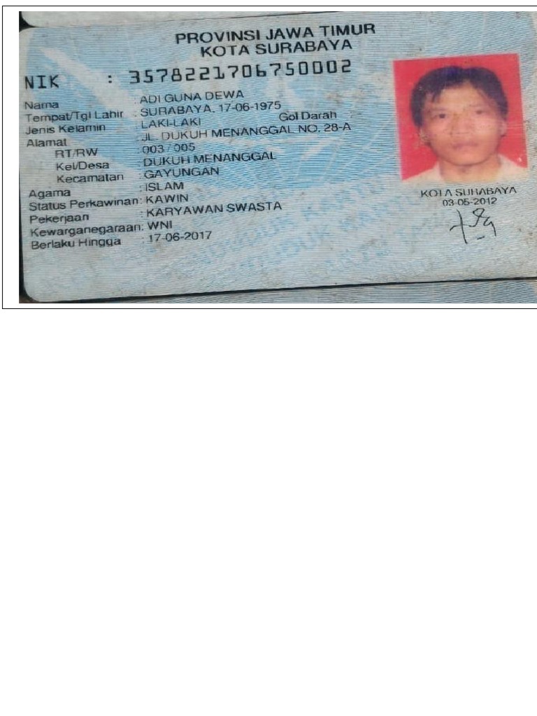 Dokumentasi KTP Karyawan Adi Guna | PDF
