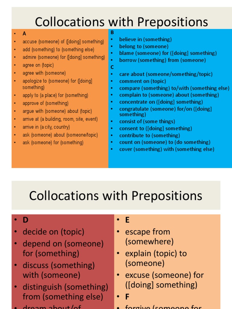 Preposition Collocations Guide | PDF