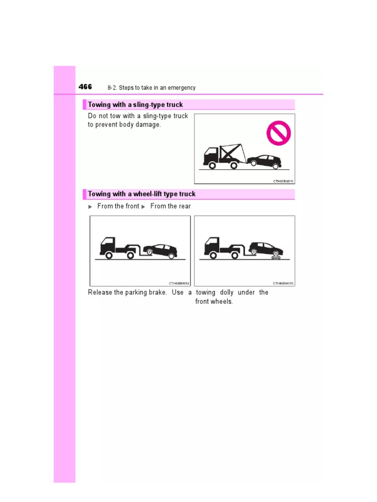 Prius C Towing Guidelines | PDF | Technology & Engineering
