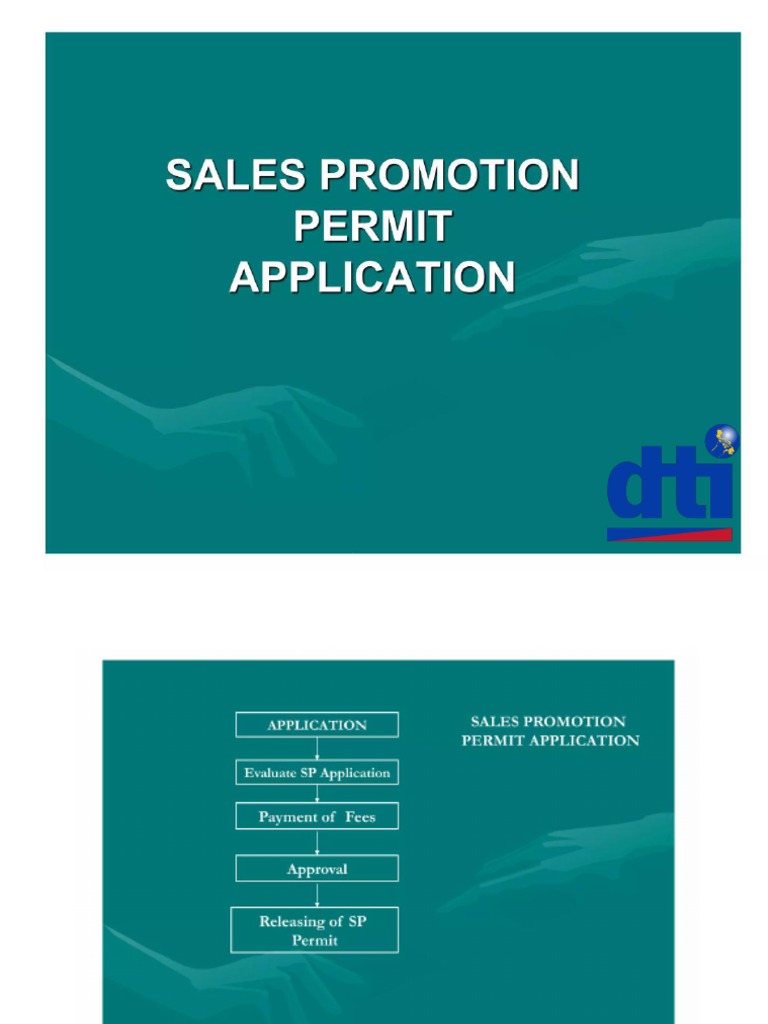 DTI Sales Promotion Permit Application Process | PDF