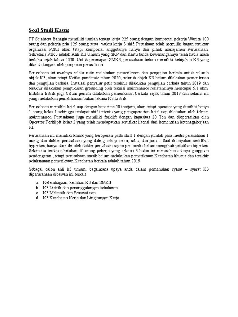 Soal Studi Kasus | PDF