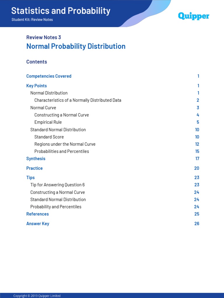 RN3 - BEEA StatPro RN - Normal Probability Distribution - MD - MP ...